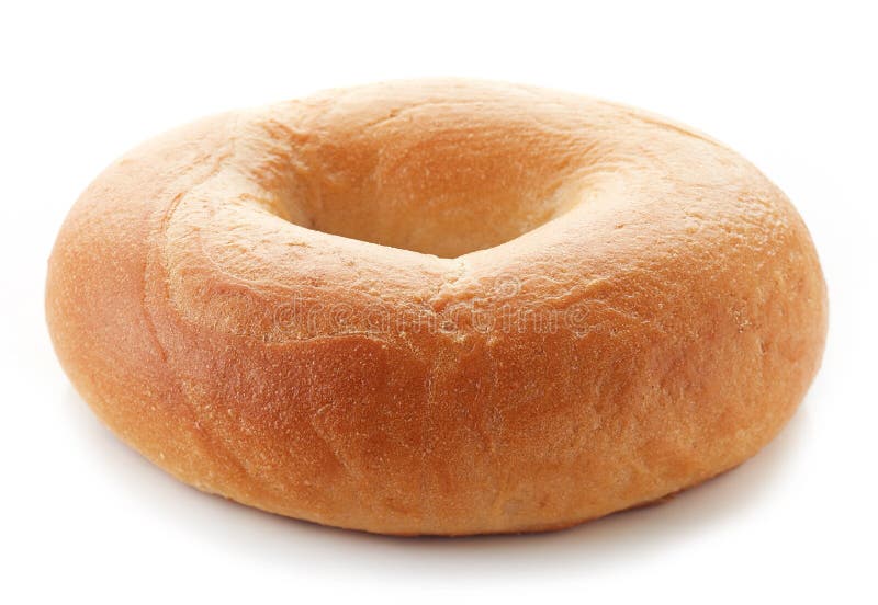 Fresh Bagel on White Background Stock Photo - Image of reflection, food ...