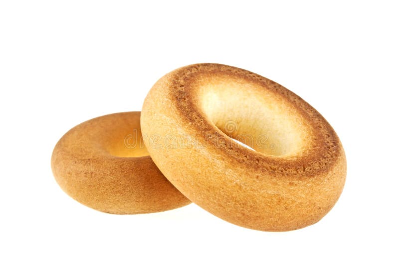 Fresh Bagels Isolated on White Background Stock Photo - Image of baked ...