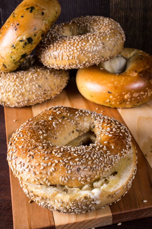 Bagels stock image. Image of stacked, grain, isolated - 11410737