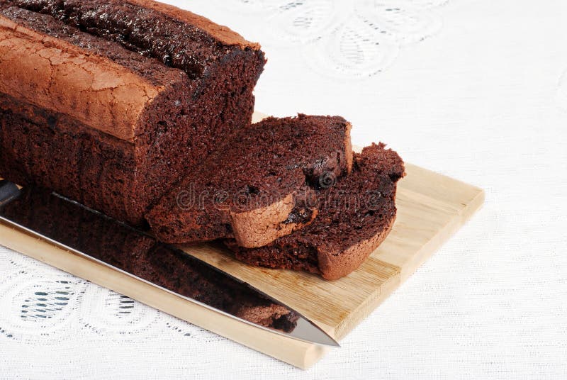 Fresh Baked Belgium Chocolate Cake Loaf Stock Photo - Image of dinner ...
