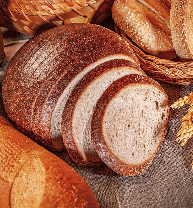 Fresh Baked Braided Bread on White Background Stock Photo - Image of ...