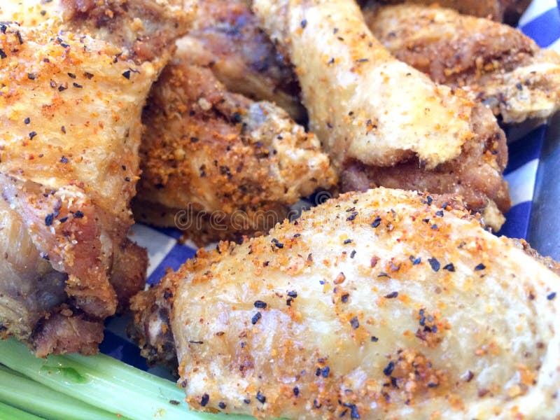 Fresh baked chicke stock photo. Image of blue, food - 180382188