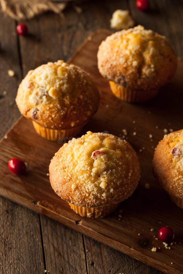 Fresh Baked Cranberry Muffins Stock Image - Image of pastry, fruit ...