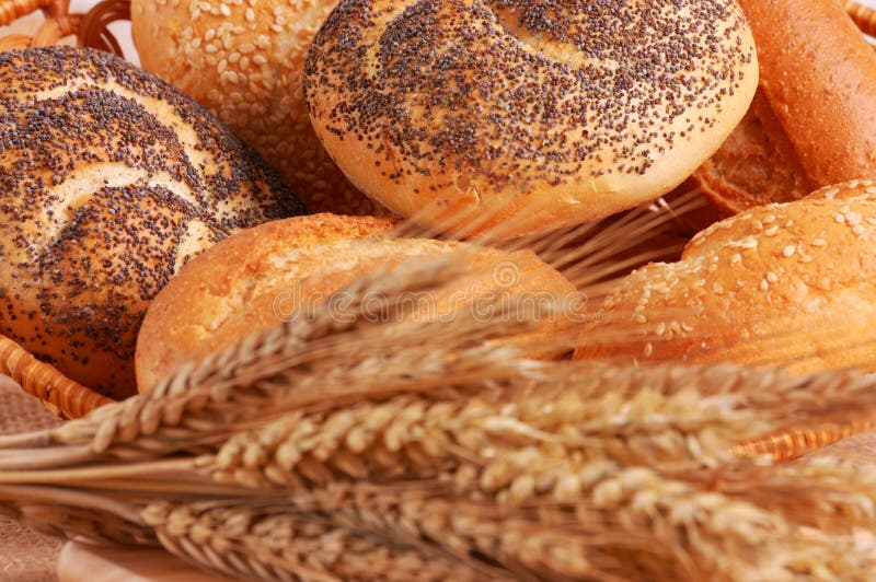 Fresh Baked Goods with Decoration Stock Photo - Image of roll, meal ...