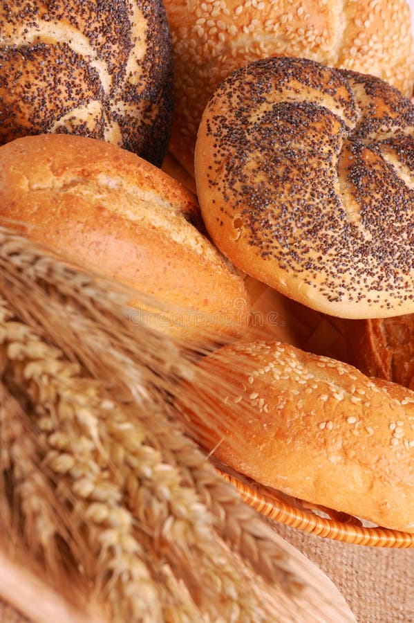 Fresh Baked Goods with Decoration Stock Photo - Image of roll, meal ...