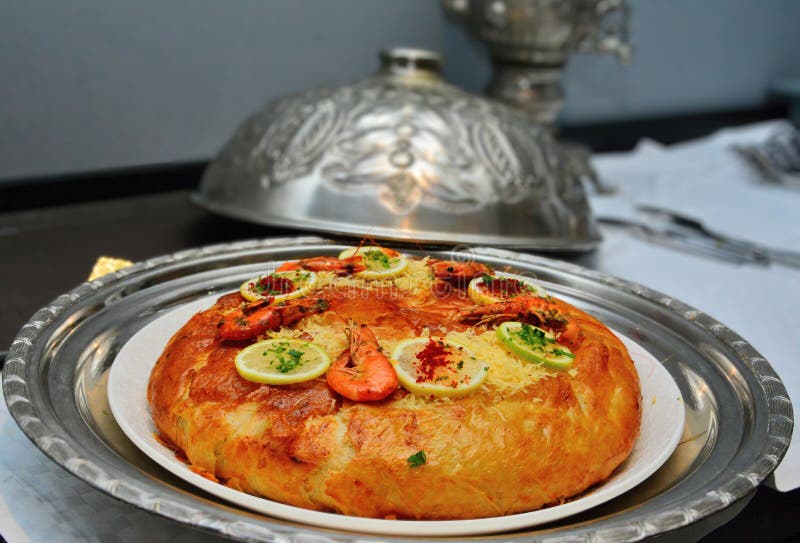 Fresh Baked Moroccan Fish Pastilla Stock Image - Image of gourmet ...