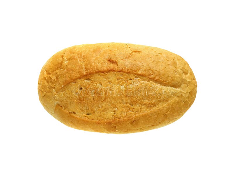 Fresh Baked Oval Wheat Bread Isolated on a White Background Stock Image ...