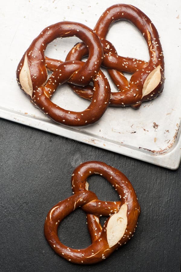 Fresh baked pretzels stock image. Image of traditional - 48108235