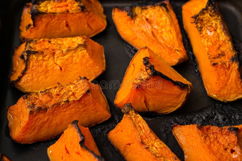 Baked Pumpkins Ready To Eat Stock Photo - Image of cooked, fried: 262033470