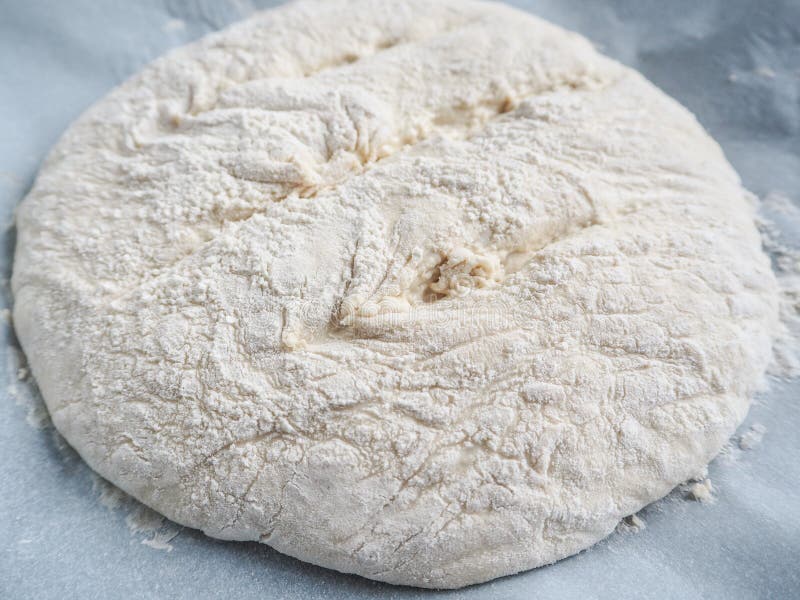 The Batter for Baking of White Bread. Stock Image - Image of homemade ...