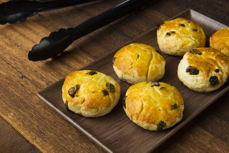 Scones with Background Cafe Stock Image - Image of british, focus ...