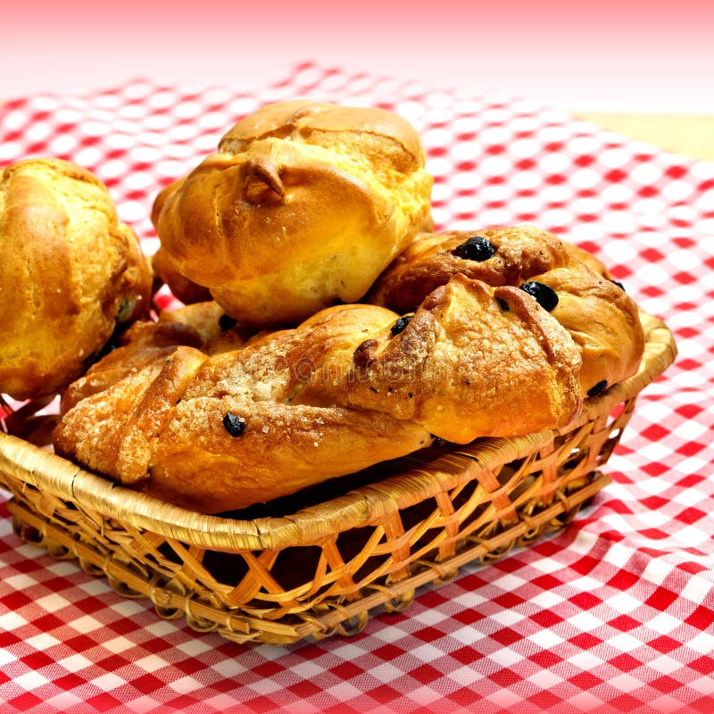 Fresh baked sweet buns stock photo. Image of grains, italian - 43586246