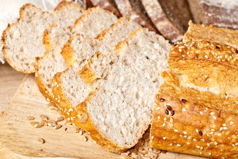 Fresh Baked Traditional Bread Stock Photo - Image of dinner, grain ...