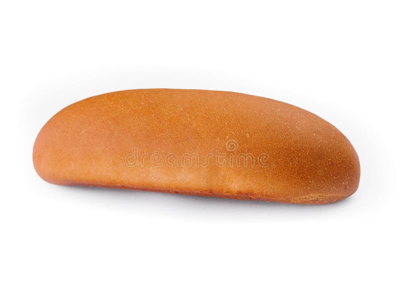 Fresh Baked Wheat Sub Roll on White Background Stock Image - Image of ...