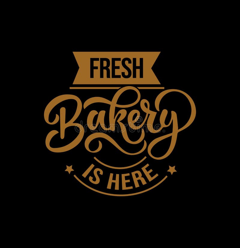`Fresh Bakery is Here` Sticker Vector Stock Vector - Illustration of ...