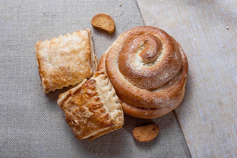 Fresh Bakery Products with a Crispy Crust Stock Image - Image of ...