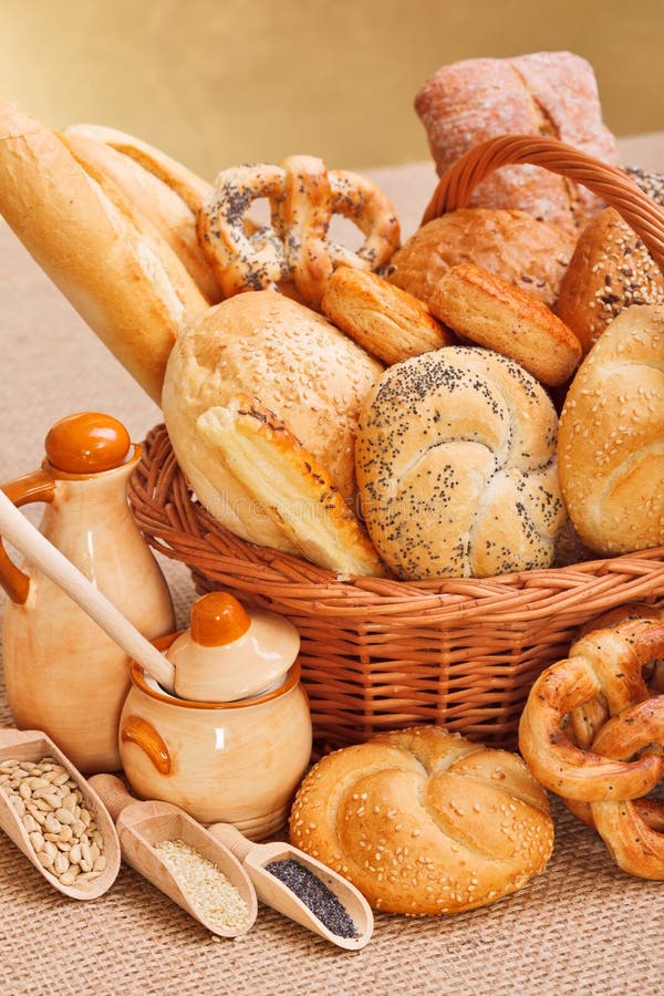 Fresh Bakery Products and Ingredients Stock Image - Image of baked ...
