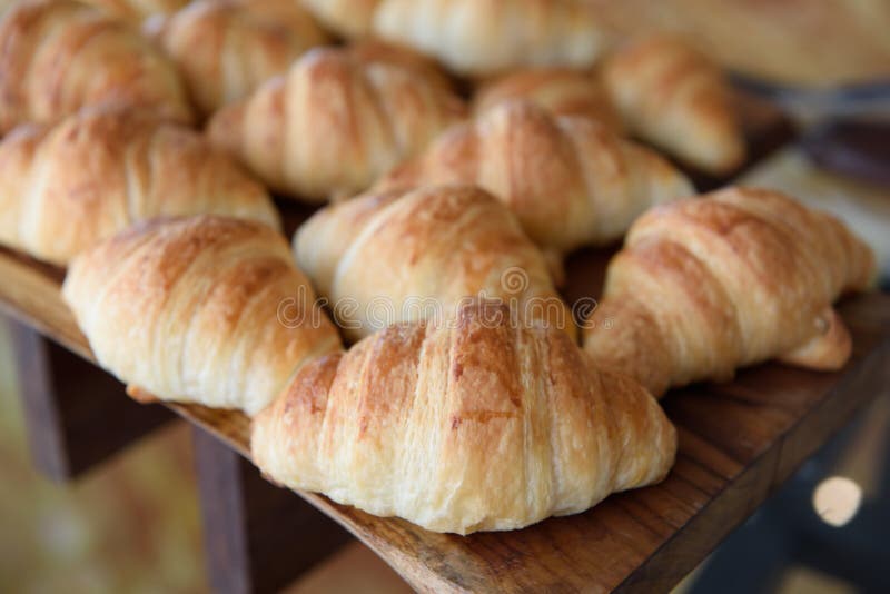 Croissant in line buffet stock image. Image of croissants - 99364441