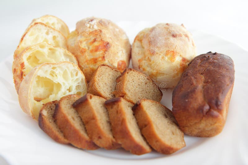 Fresh Baking Homemade Cheesy Bread And Rye Bread Stock Photo - Image of ...