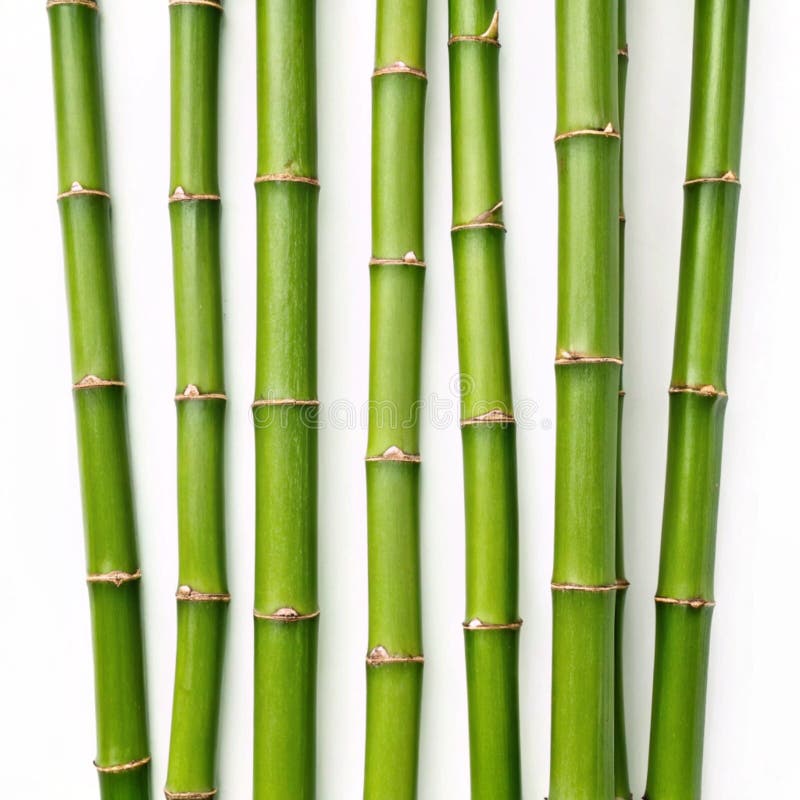 Fresh Bamboo Stalks on Transparent Background Stock Illustration ...