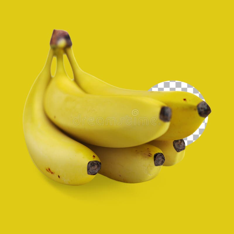 Fresh Banana Cluster Isolated Suitable for Element Design Stock ...