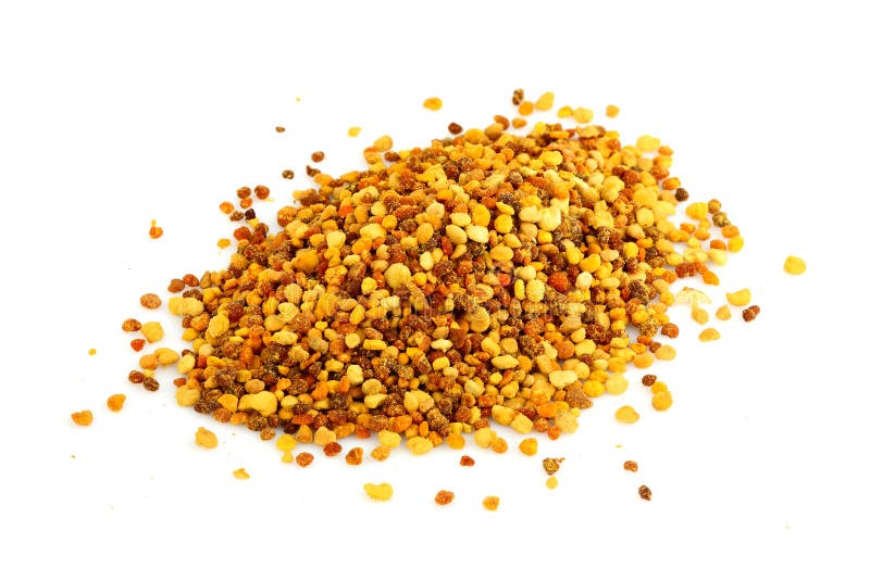 Fresh Bee Pollen Grains Isolated Stock Image - Image of nature, yellow ...