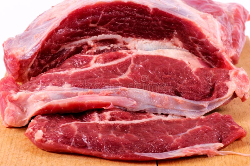 Fresh beef stock photo. Image of pork, uncooked, bord - 25597966