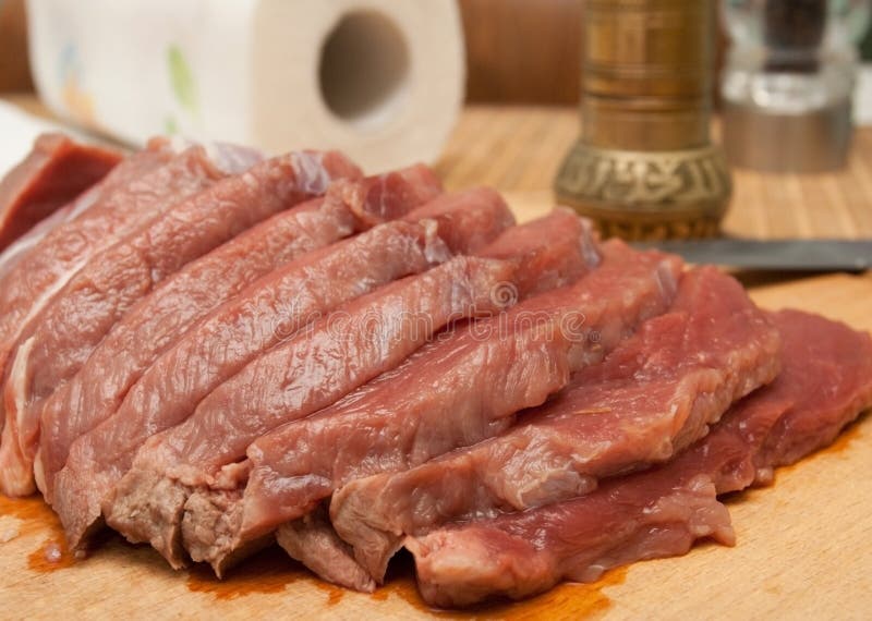 Fresh beef on board stock image. Image of lamb, freshness - 11782253