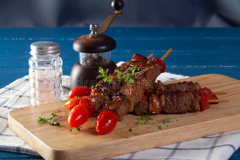 Fresh beef Cooking Bar-B-Q stock photo. Image of meal - 244447894