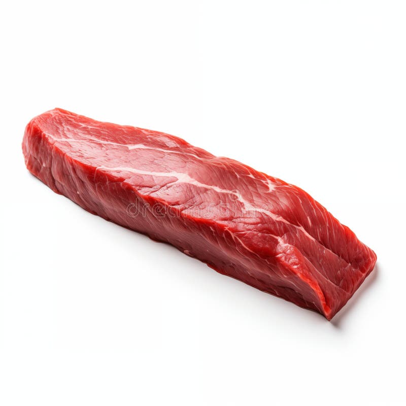 Fresh Beef Tenderloin on White Background Stock Illustration ...