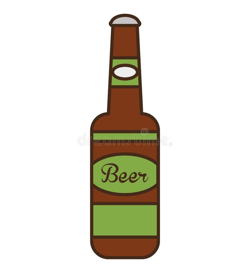 Fresh beer bottle icon stock vector. Illustration of drink - 79043722