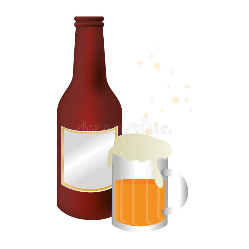 Fresh beer drink icon stock vector. Illustration of style - 87013875