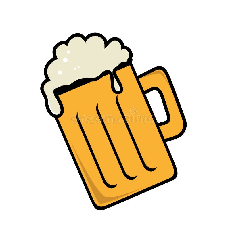 Fresh beer drink icon stock vector. Illustration of happy - 87013944