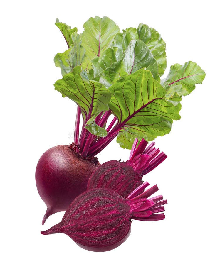 Fresh Beet Root and Two Slices Isolated on White Background Stock Image ...