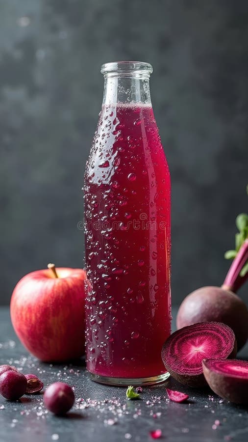 Fresh Beetroot Apple Juice Whole Apples Sliced Beets Stock Photos ...