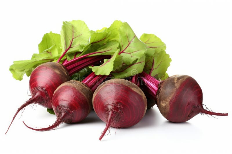 Fresh Beetroot with Half Isolated on White Stock Illustration ...