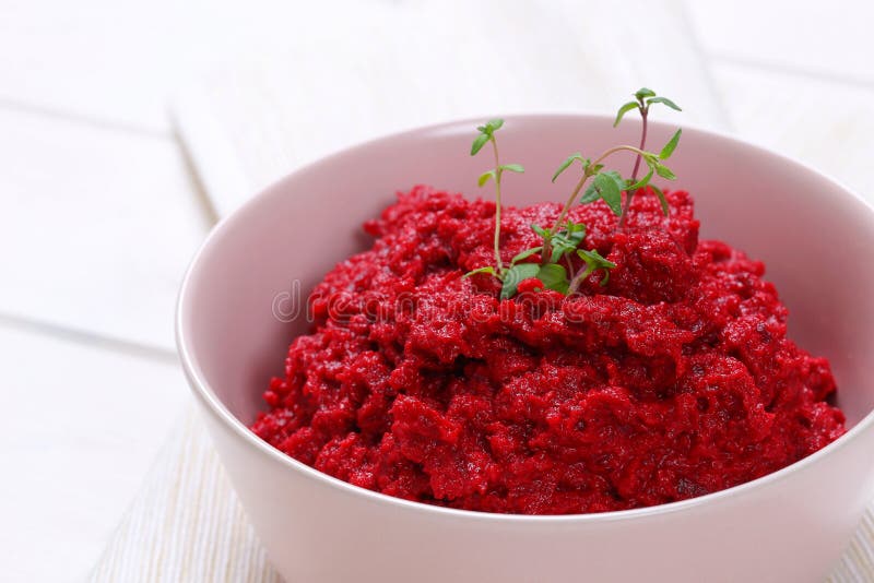 Fresh beetroot puree stock image. Image of appetizer - 92745849