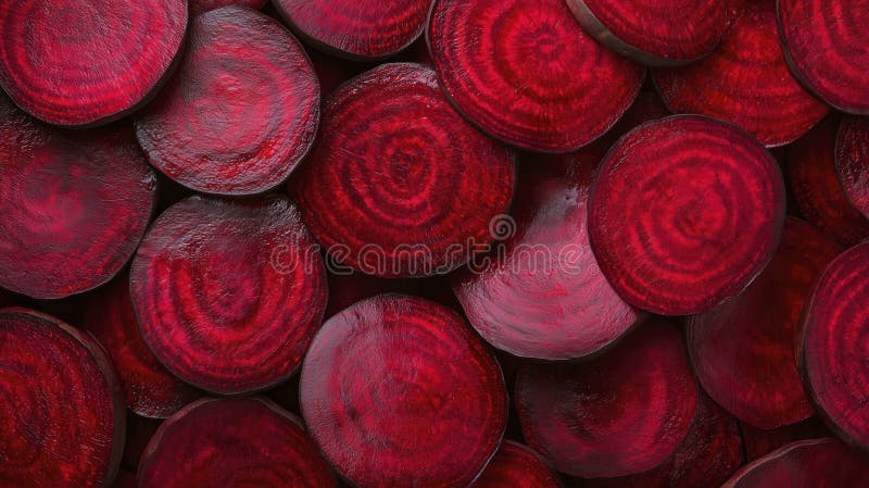 Beetroot Slices Background, Vegetable Texture, Top View Stock Image ...