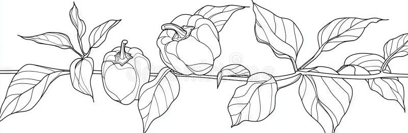 Bell Pepper Line Drawing Stock Photos - Free & Royalty-Free Stock ...