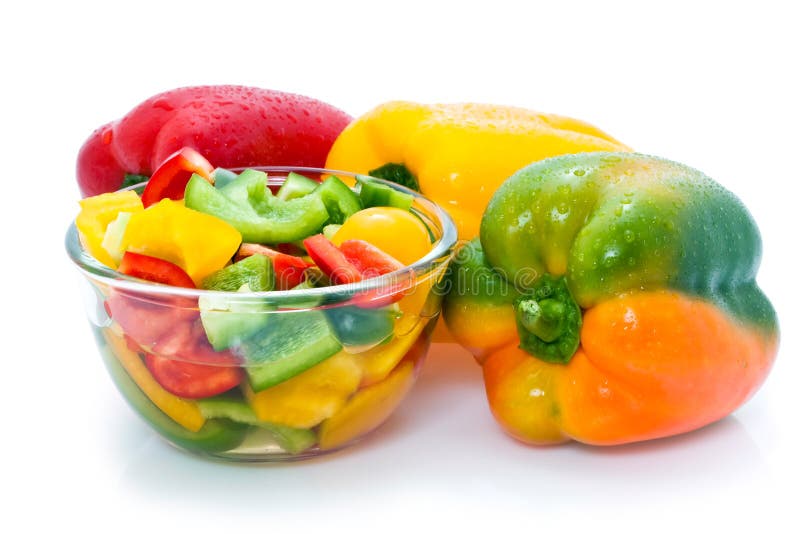 Fresh bell peppers stock photo. Image of green, pieces - 13962248
