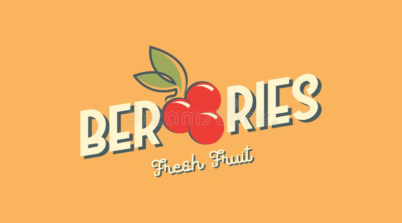 Fruit Berry Logo Template Vector Stock Vector - Illustration of ...