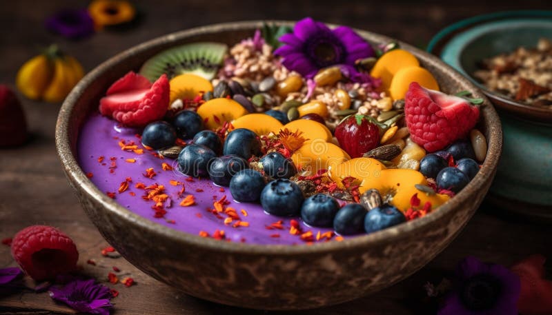 Fresh Berry Bowl Blueberry, Raspberry, Strawberry, Currant, Cranberry ...