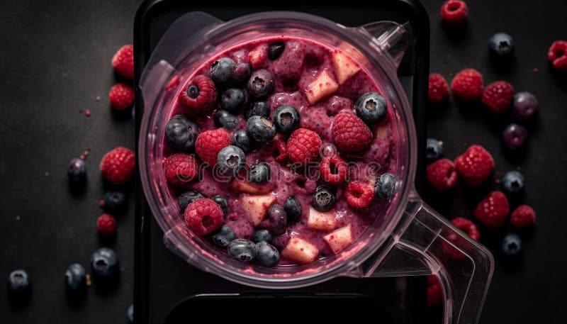 Fresh Berry Bowl Blueberry, Raspberry, Strawberry Indulgence Generated ...
