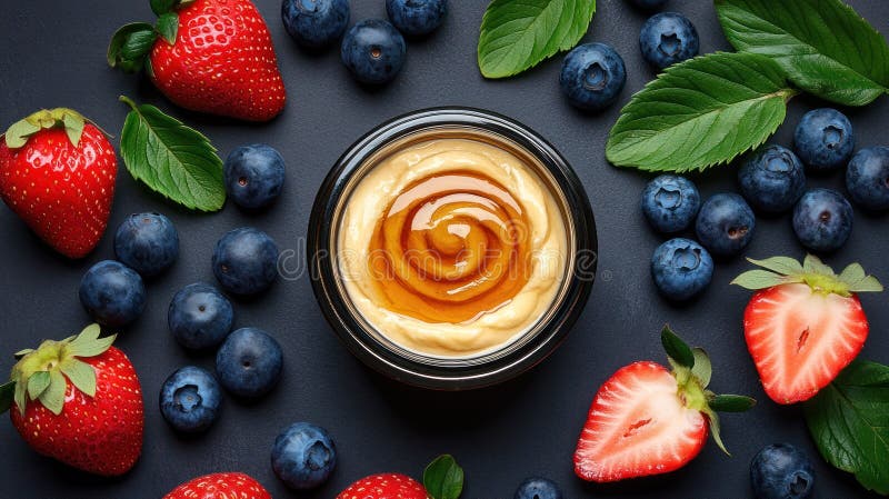 Fresh berry face mask stock illustration. Illustration of blueberry ...