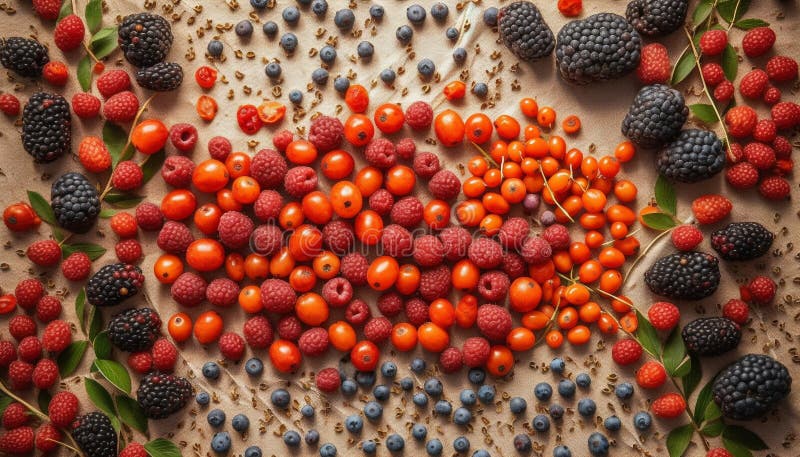 Fresh Berry Fruit Collection, Nature Sweet Refreshment Generated by AI ...