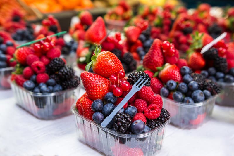 Fresh berry mix stock photo. Image of summer, sweet, salad - 66008074