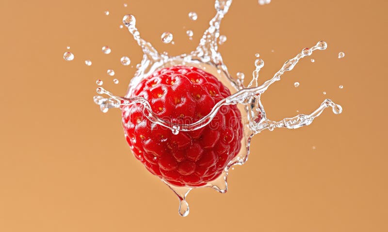 Fresh Berry with Splashing Water Stock Illustration - Illustration of ...