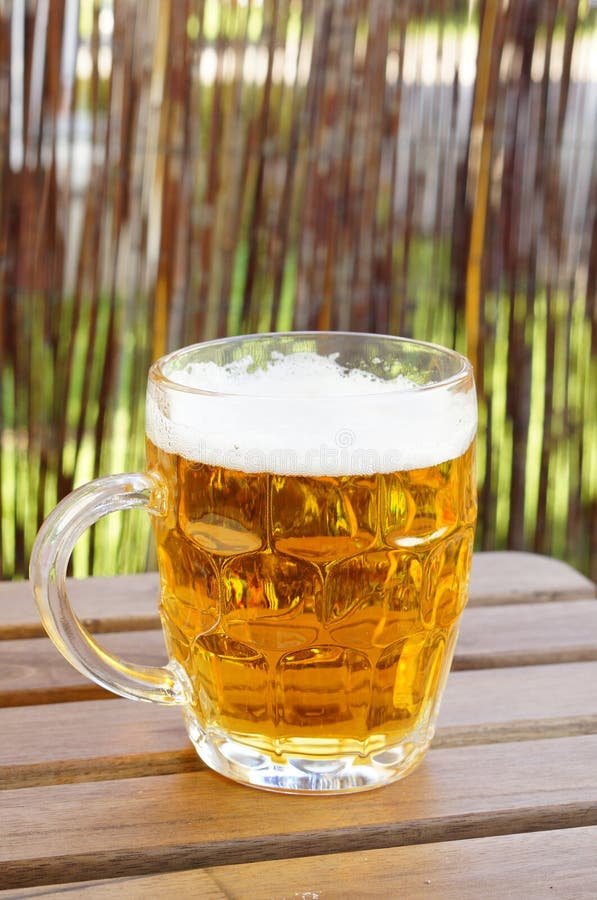 Fresh Bier in a Large Glass Stock Image - Image of product, beverage ...