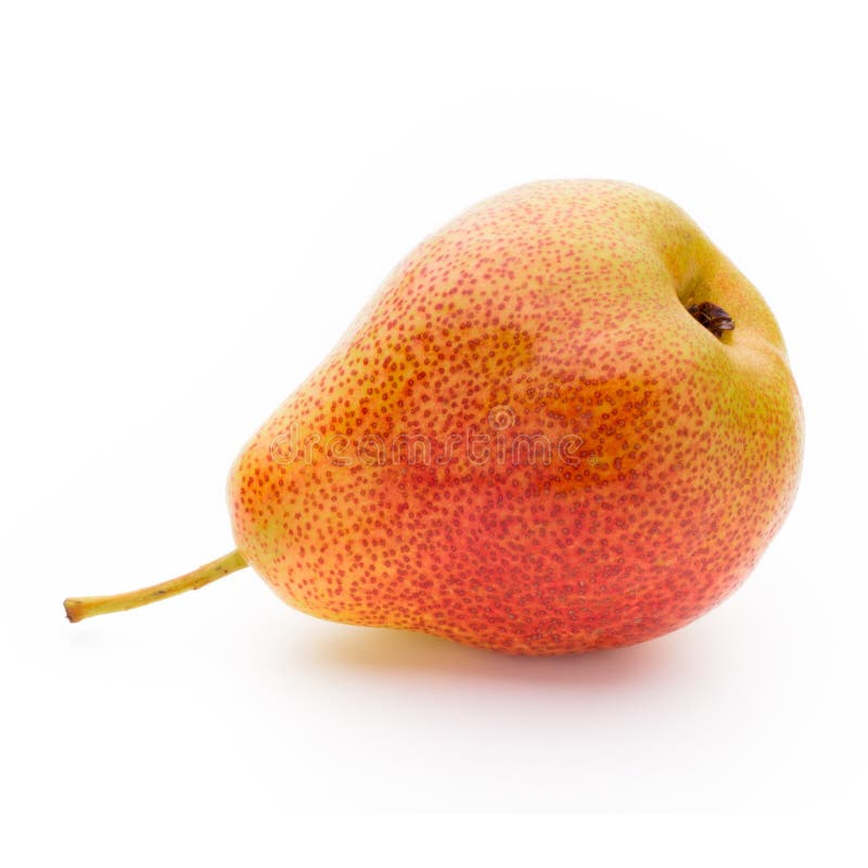 Fresh Bio Pear with Leaves on Isolated White Background Stock Image ...