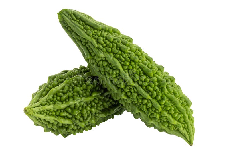 Fresh Bitter Gourd Bitter Cucumber or Bitter Melon with Cut Slice ...